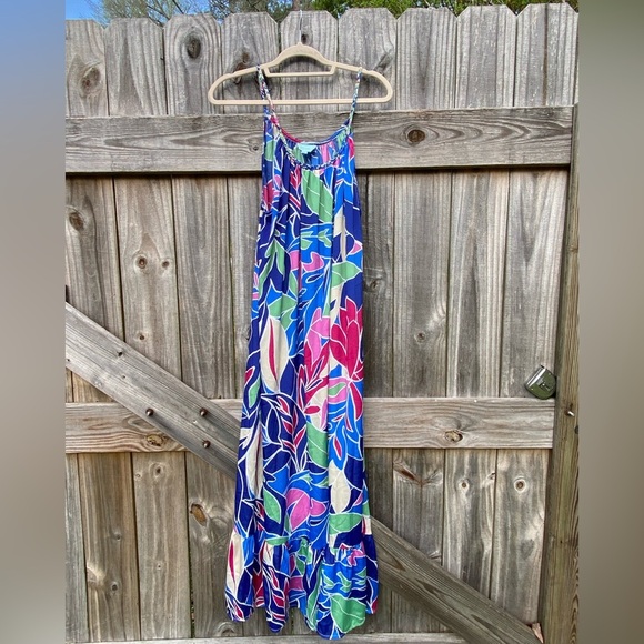 True Destinations | Dresses | True Destinations Colorful Floral Maxi ...